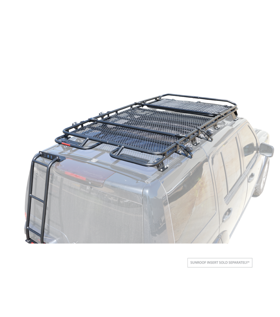 Land Rover LR4 Stealth Rack With Sunroof Lightbar Setup | GOBI
