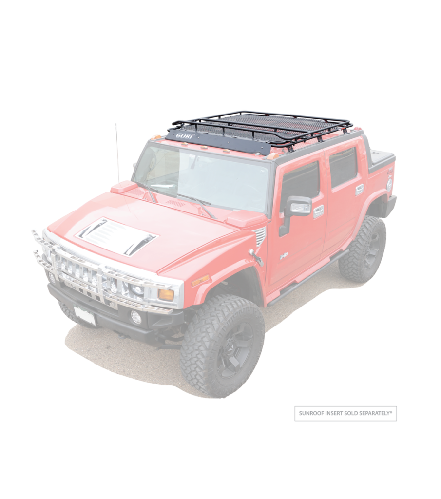 GOBI Hummer SUT Stealth Rack With Sunroof Multi-Light Setup